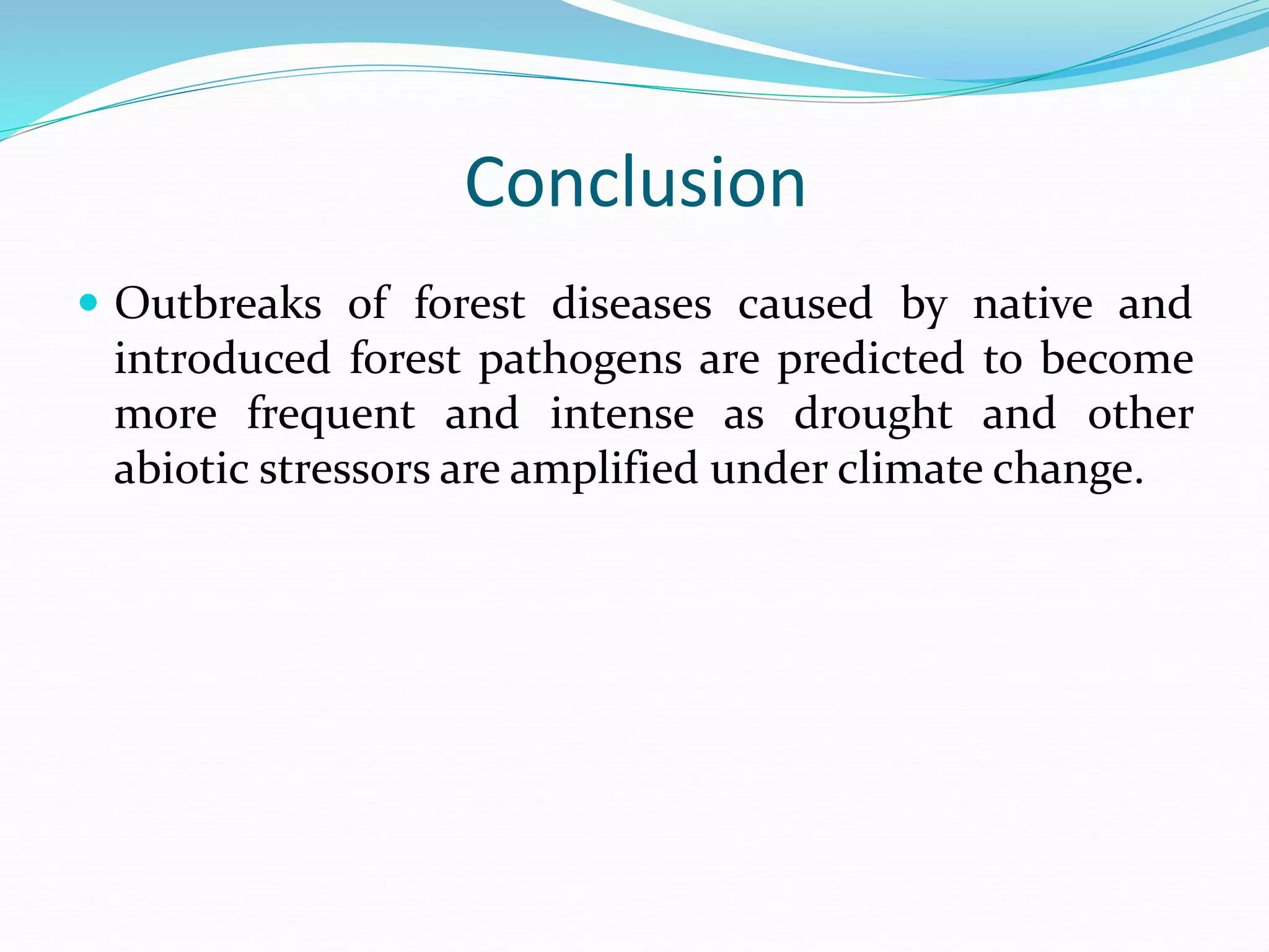 Climate change and forest diseases | PPT