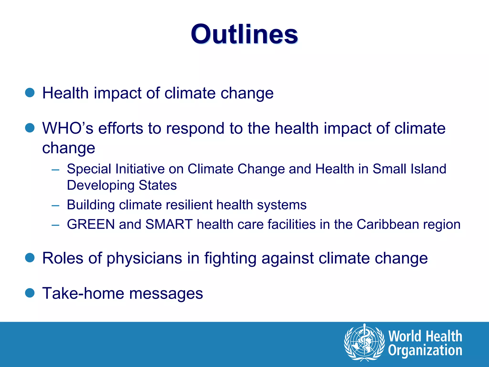 climate change and health and the roles of physicians | PPTX