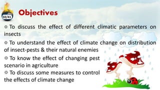 Climate change and insect distribution: its implications | PPTX