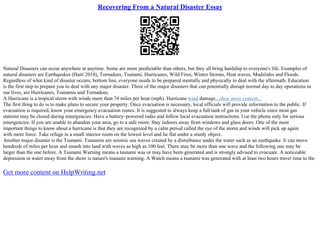 Climate Change And Natural Disaster | PPT