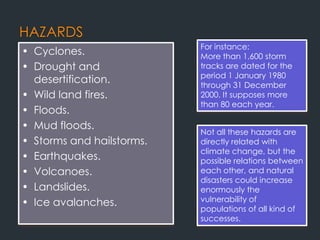 Climate change and natural disasters | PPT