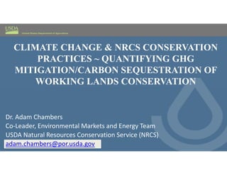 Climate change and nrcs practices chambers | PDF