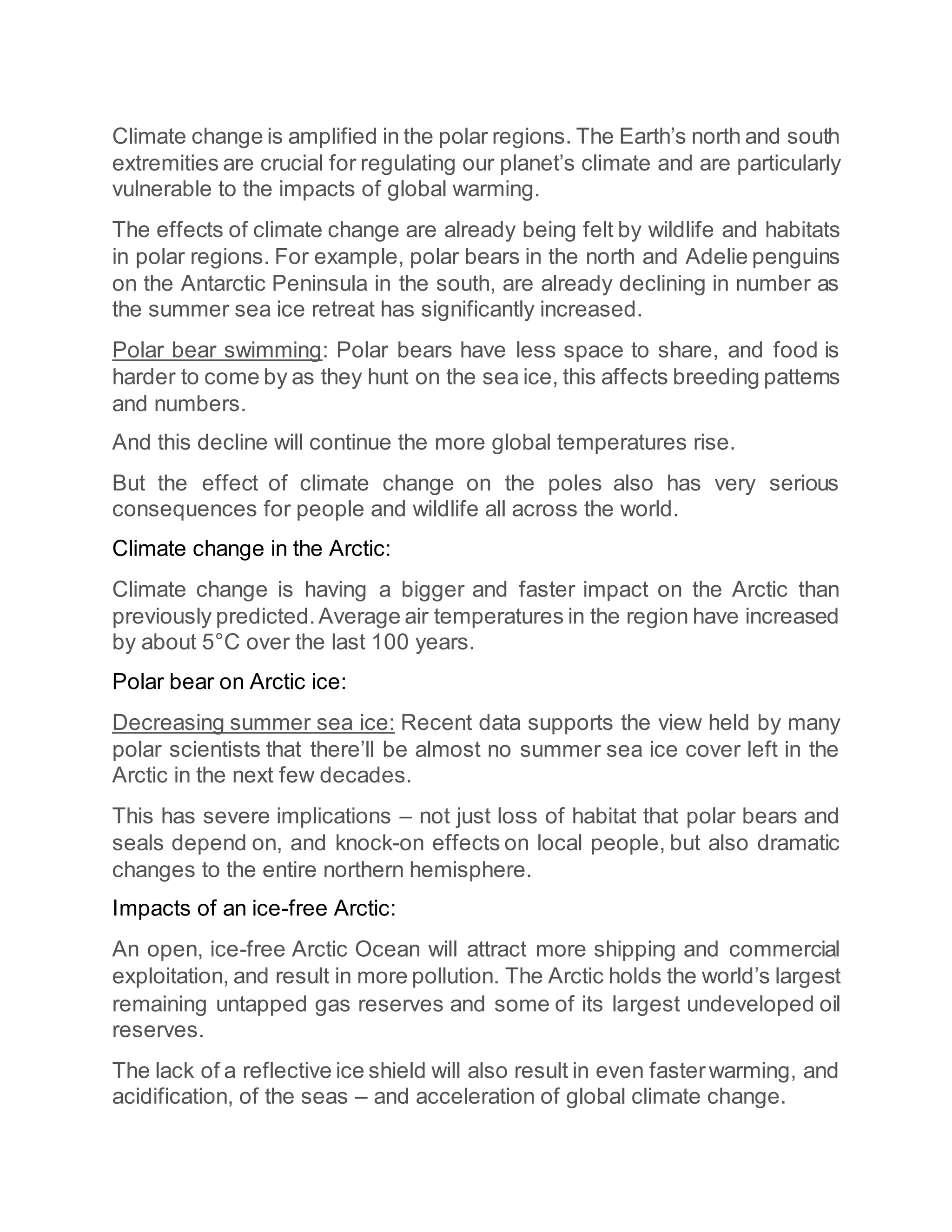 Climate change and polar regions | DOCX
