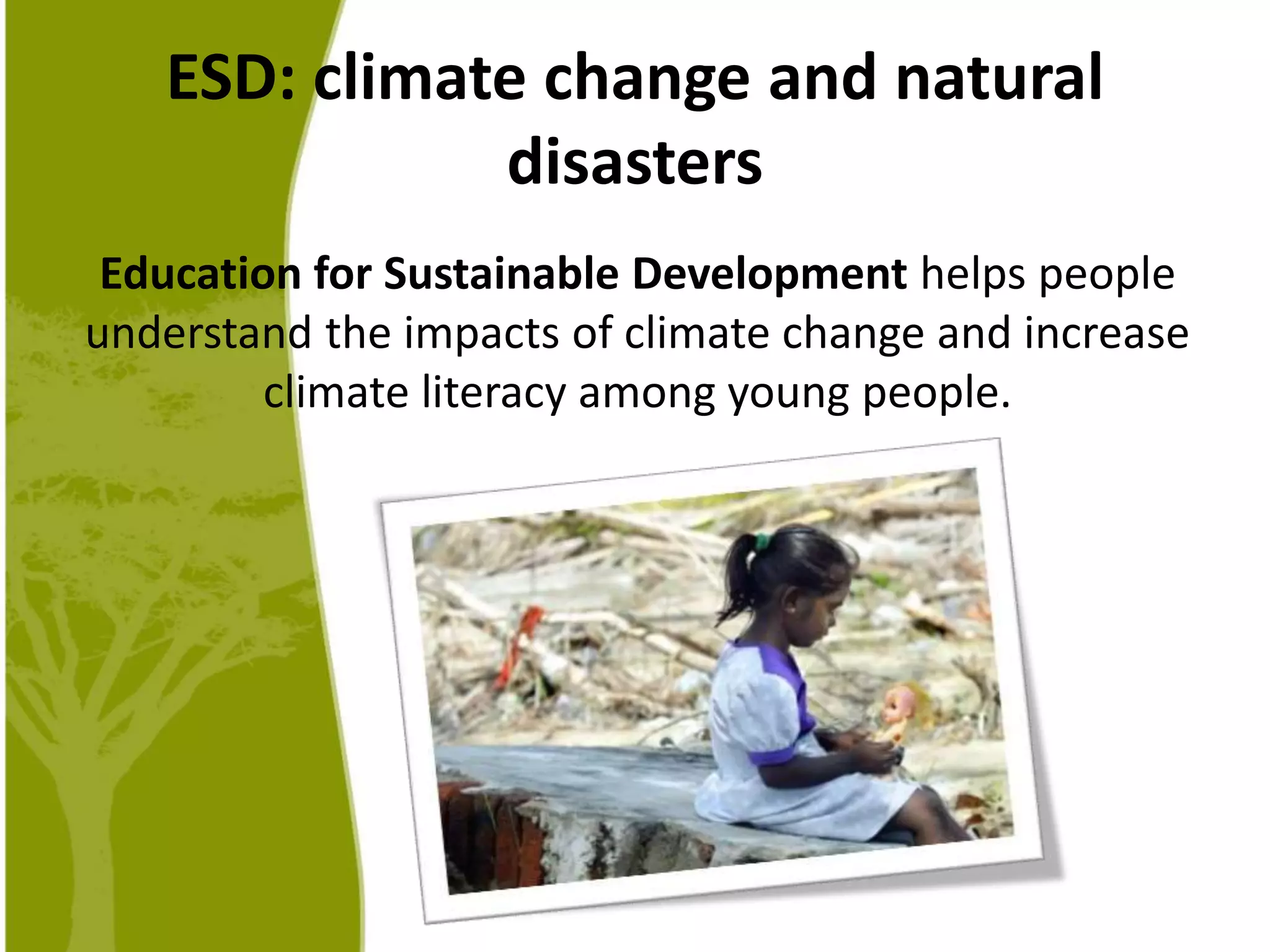 Climate change and prevention of natural disasters | PPTX