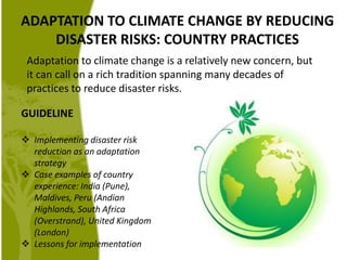 Climate change and prevention of natural disasters | PPTX