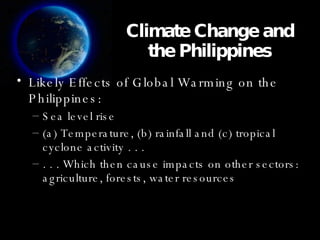 Climate Change And The Philippines | PPT