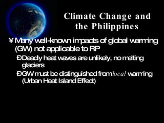 Climate Change and the Philippines | PPT