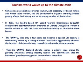 Climate change and tourism | PPTX