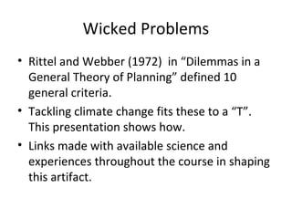 Climate change as a wicked problem2 | PPT | Environment | Science