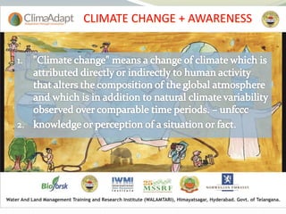 Climate change awareness to communities | PPTX