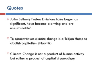 Climate change & capitalism | PPT