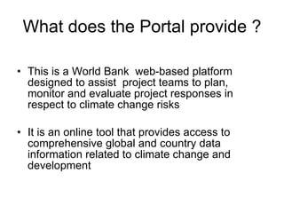 Climate Change Data Portal Ppt