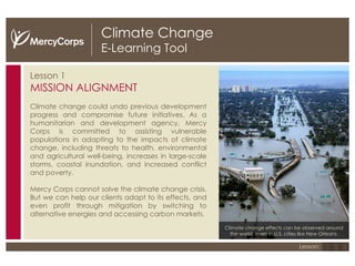 Climate change e-learning tool - from Mercy Corps | PPT
