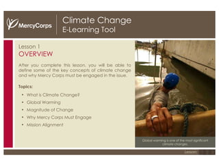 Climate change e-learning tool - from Mercy Corps | PPT