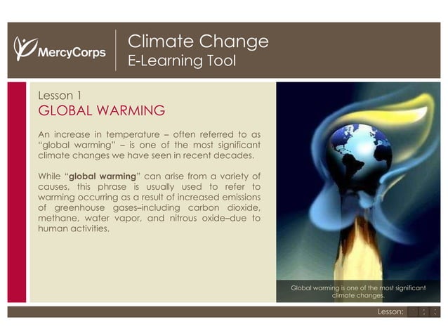 Climate change e-learning tool - from Mercy Corps | PPT