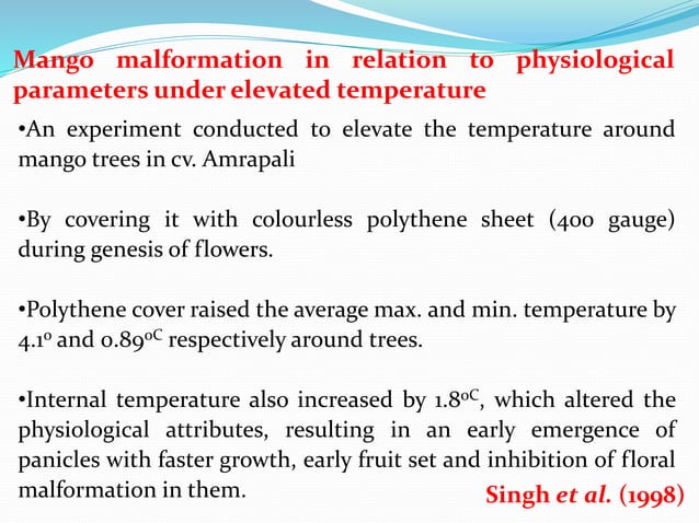 Climate change effect on plant