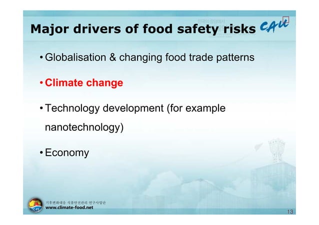 Climate Change & Food Safety_2012 | PDF | Weather | Science
