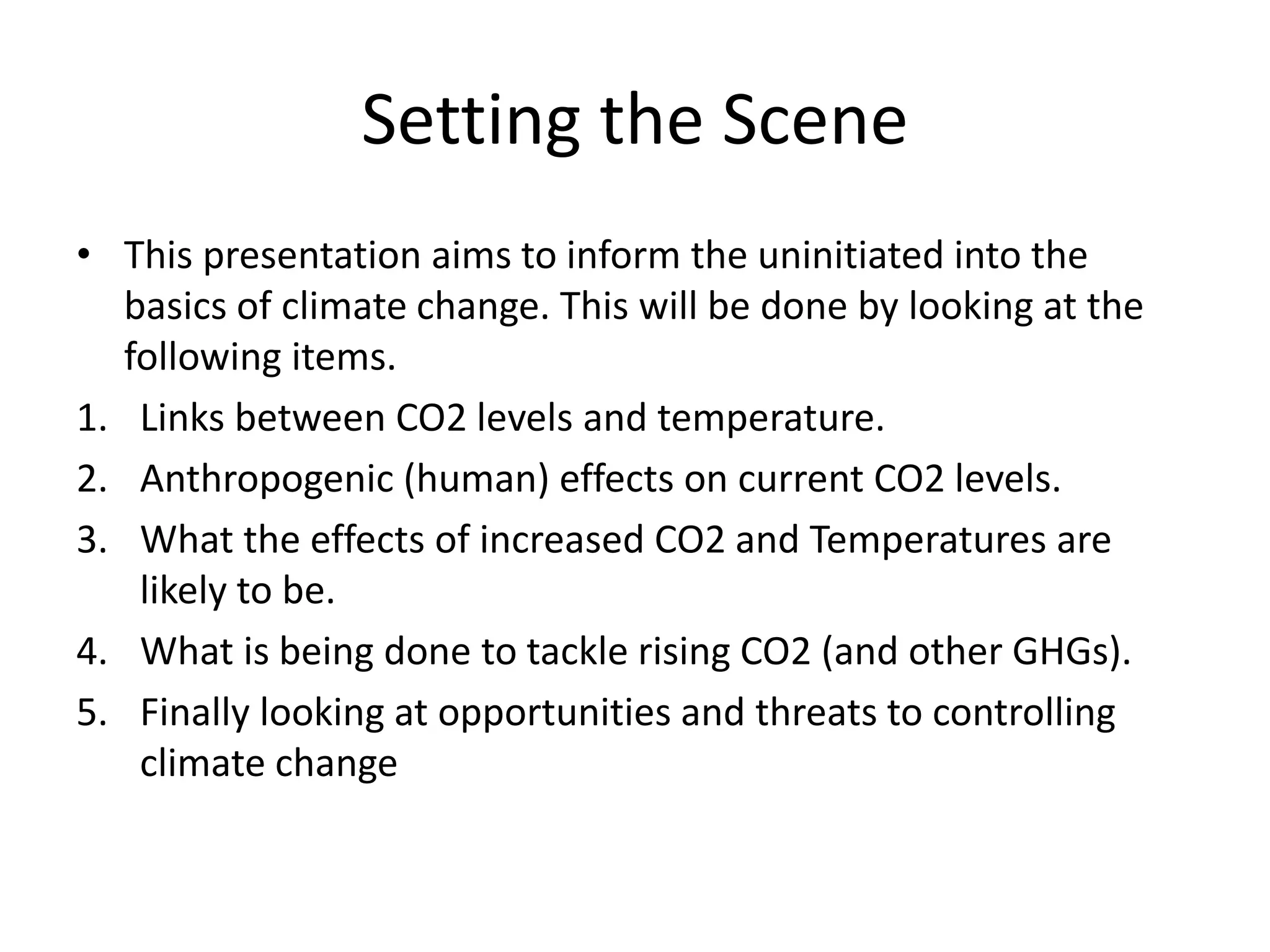 Climate change for dummies | PPTX