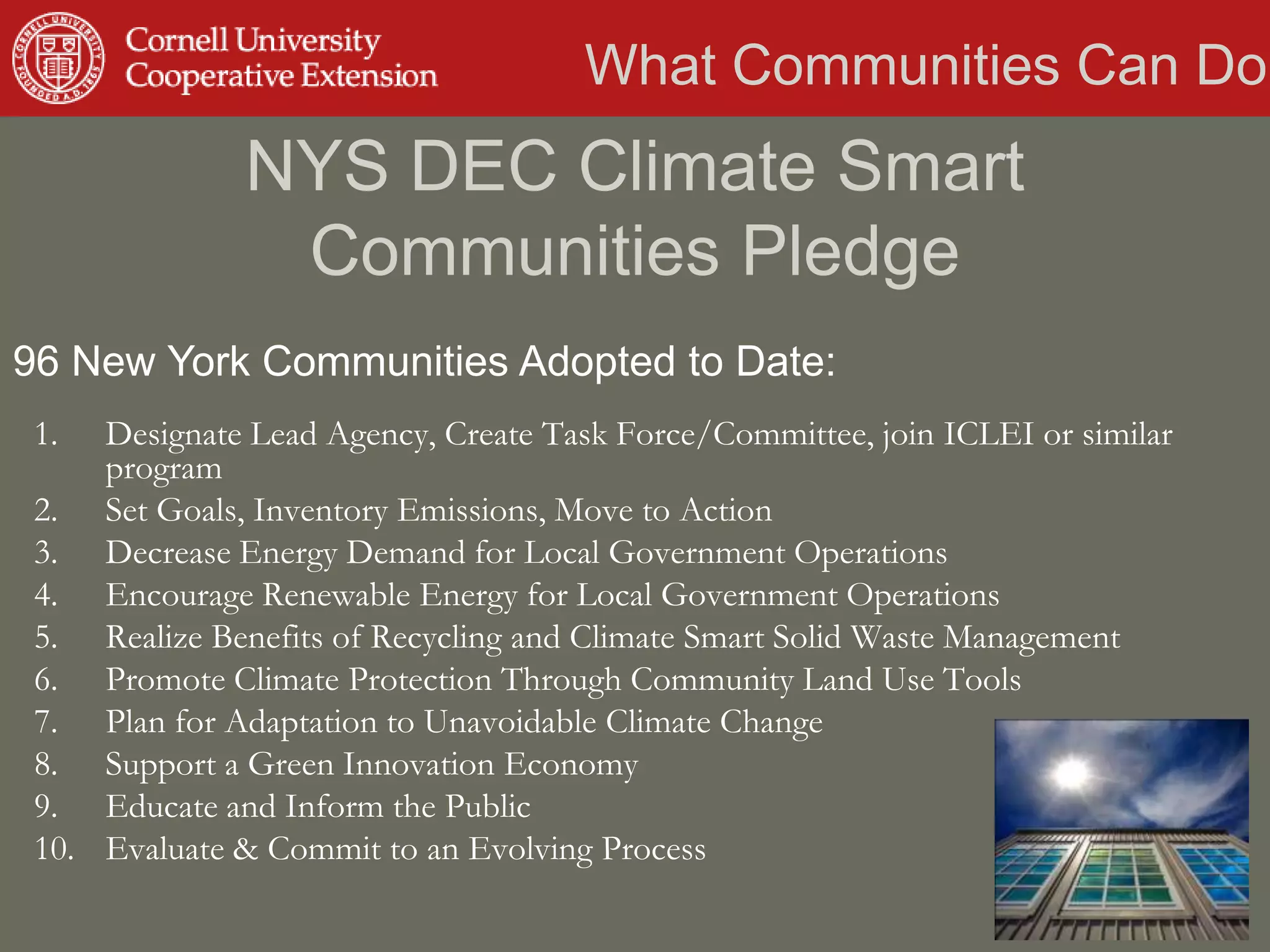 Responding to Climate Change at the Local Level | PPTX