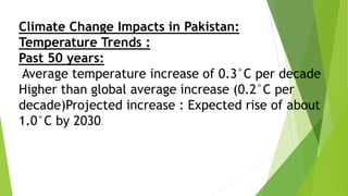 Climate Change Policy Of pakistan Presentation | PPT