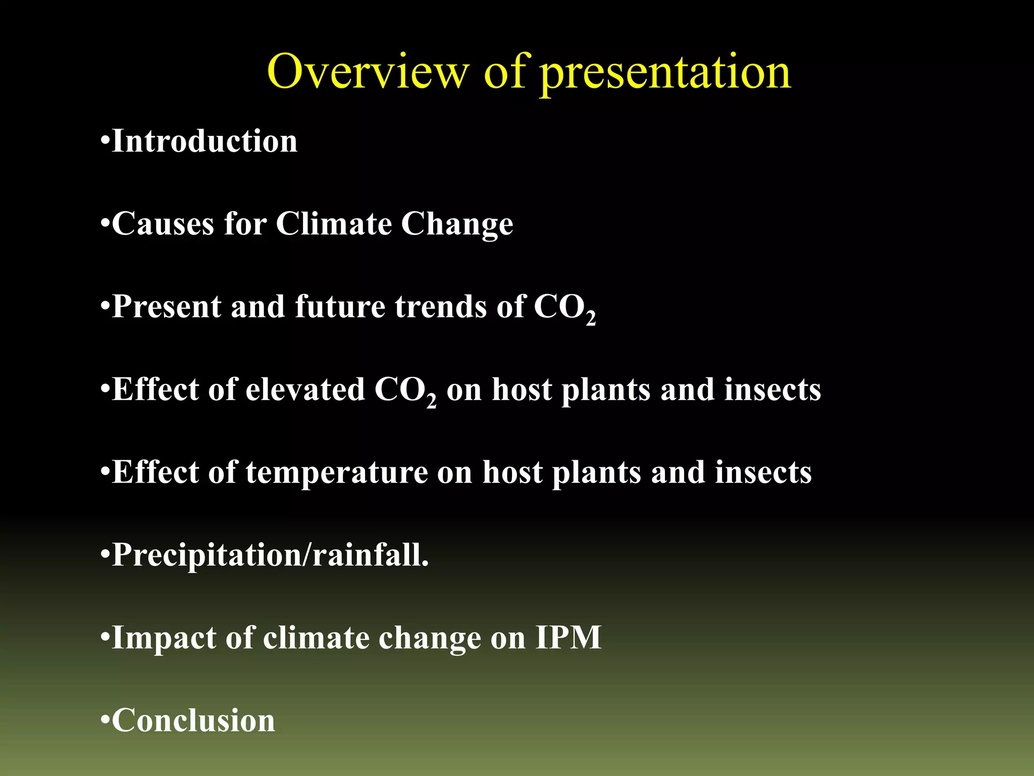 Climate change and its Impact on Insect Pest | PPTX
