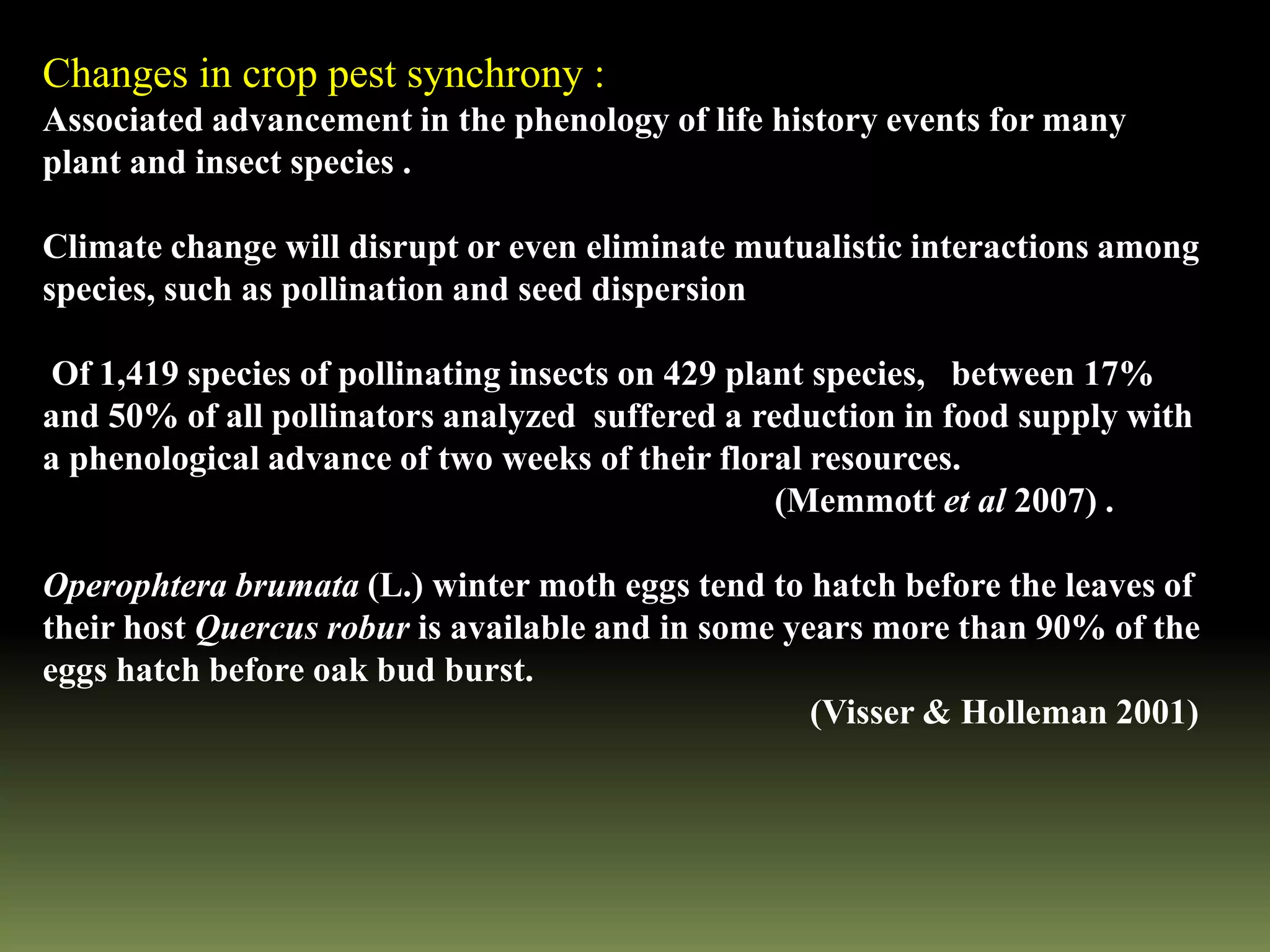 Climate change and its Impact on Insect Pest | PPTX