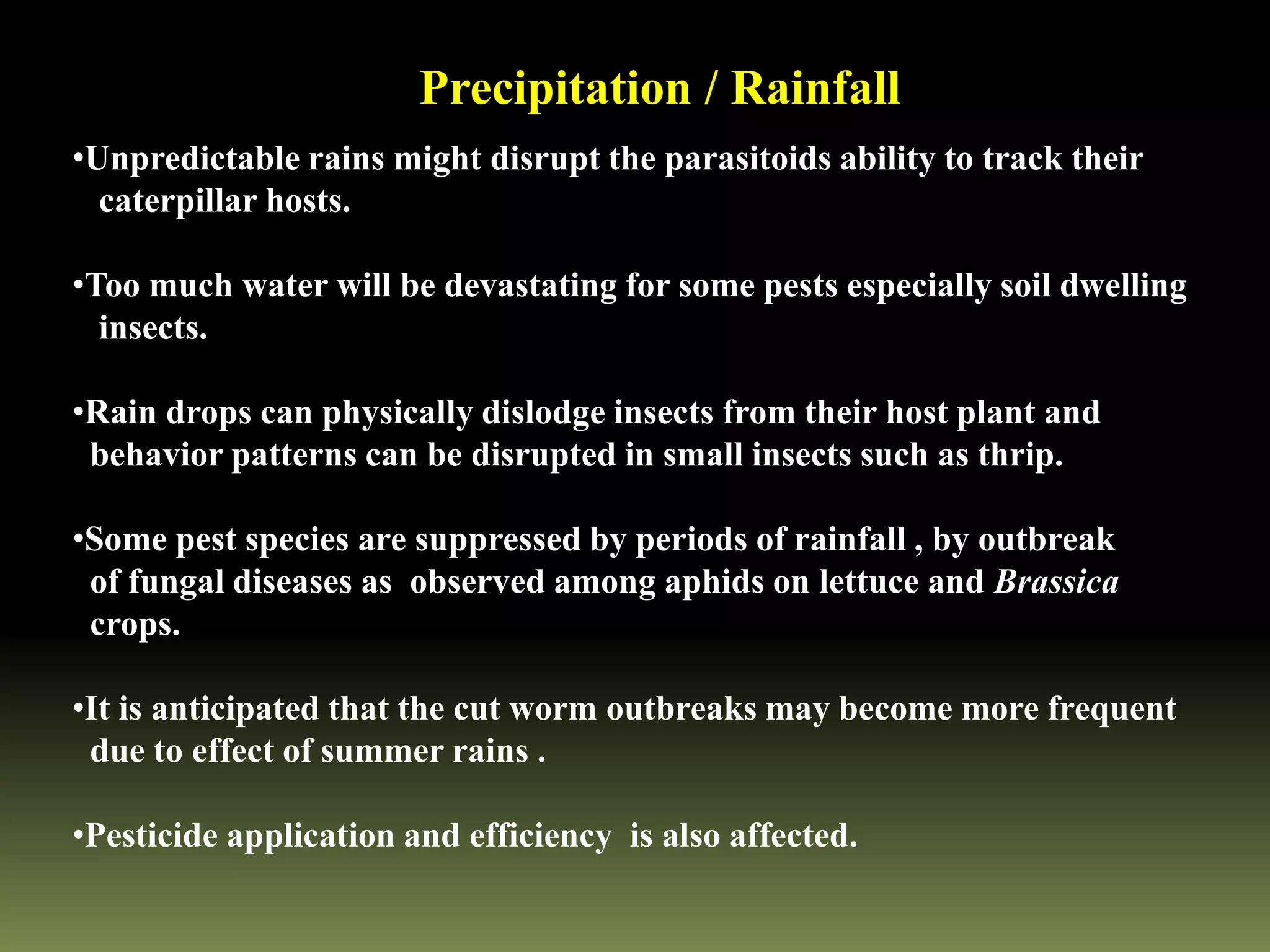 Climate change and its Impact on Insect Pest | PPTX