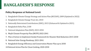 CLIMATE CHANGE IMPACTS AND VULNERABILITY: HOW BANGLADESH RESPONSE? | PDF
