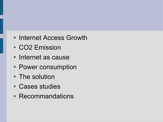 Climate change & Internet | PPT