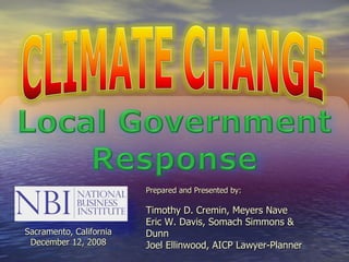 Climate Change: Local Government Response | PPT
