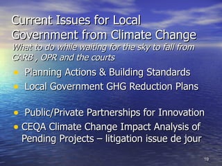 Climate Change: Local Government Response | PPT