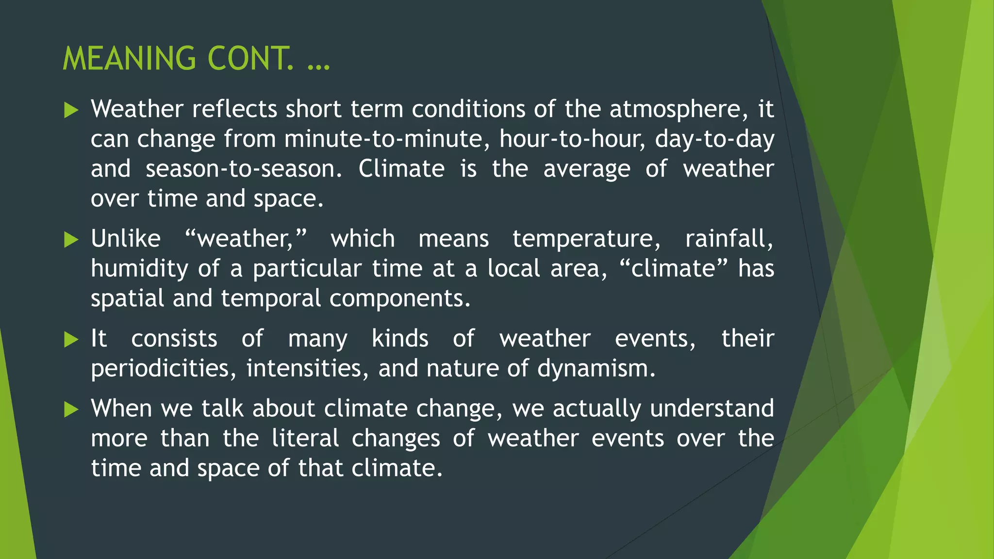 CLIMATE CHANGE: MEANING, CAUSES AND CONSEQUENCES | PPTX