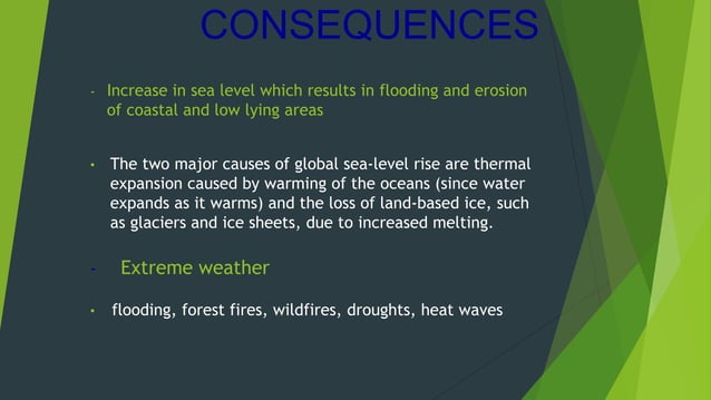 CLIMATE CHANGE: MEANING, CAUSES AND CONSEQUENCES | PPTX | Indoor Environmental Quality | Home ...