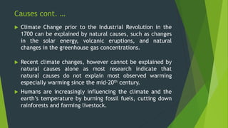 CLIMATE CHANGE: MEANING, CAUSES AND CONSEQUENCES | PPTX