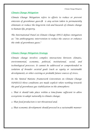 Climate change mitigation | PDF