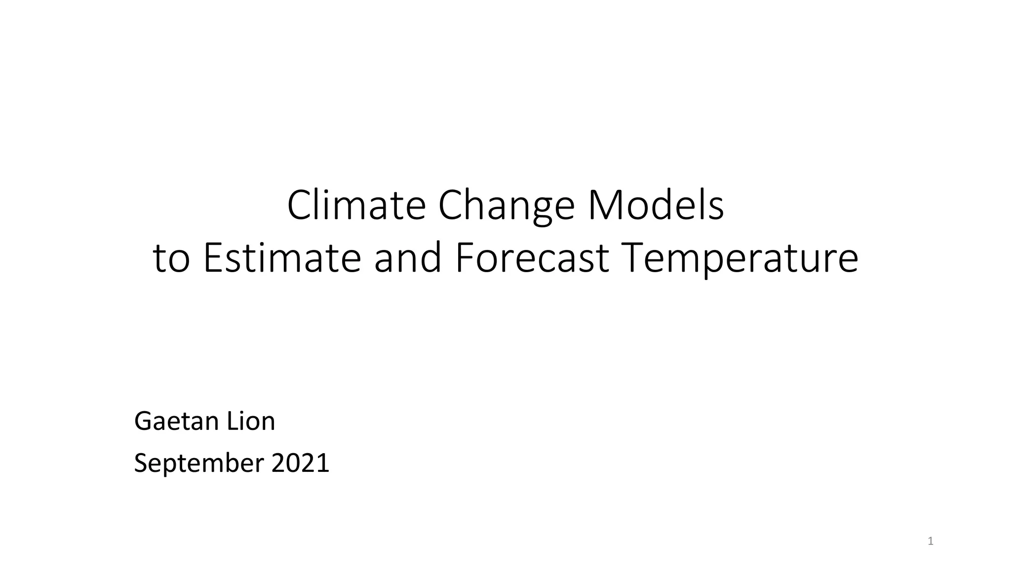 Climate Change Model | PPT