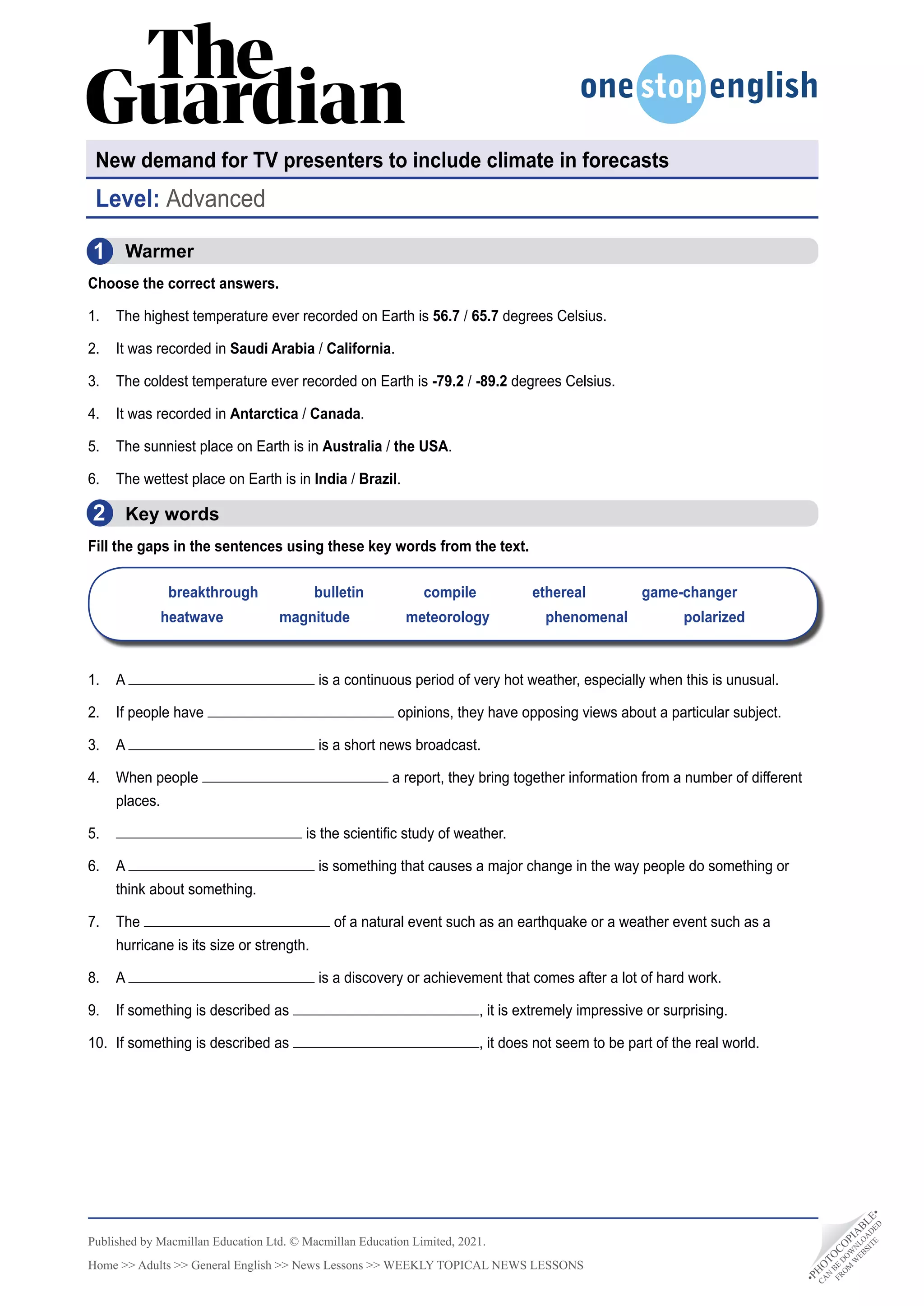 Climate Change news lesson (advanced).pdf