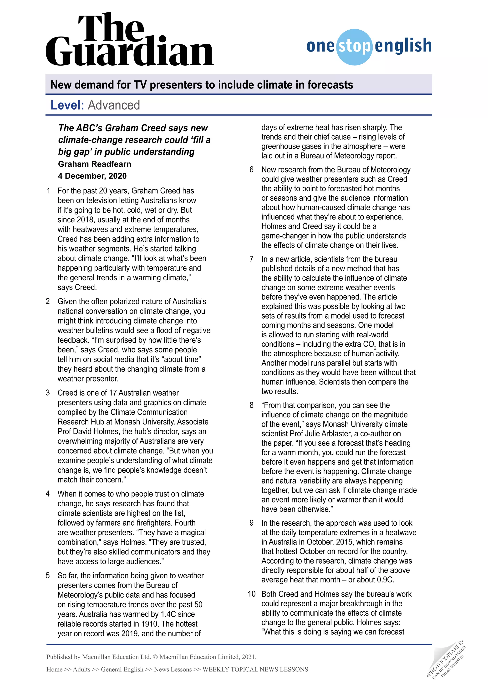Climate Change news lesson (advanced).pdf