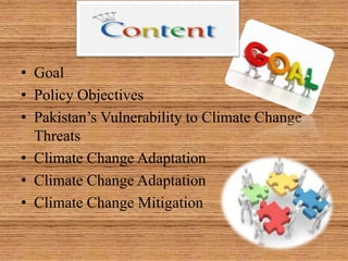 Climate change policy of pakistan | PPTX
