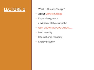 Climate change & population | PPTX