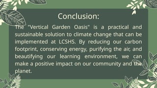 Climate Change Project, A Vertical Gardenpptx | PPTX
