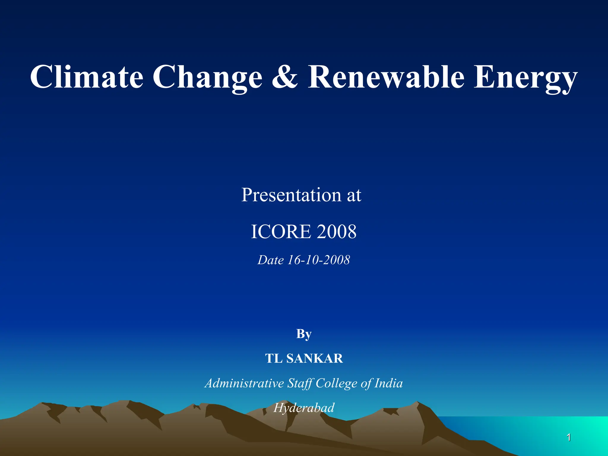 Climate Change & Renewable Energy -8141462.ppt