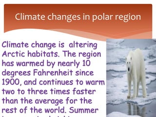 Climate changes and adaption in polar regions Class 7 | PPTX