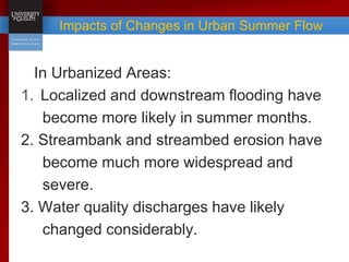 Climate Change & Urban Development Have Impacted Streamflows in ...