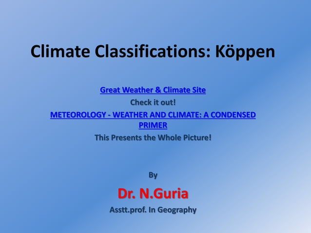 Climate classifications Koppen// koppen climate classification of world ...