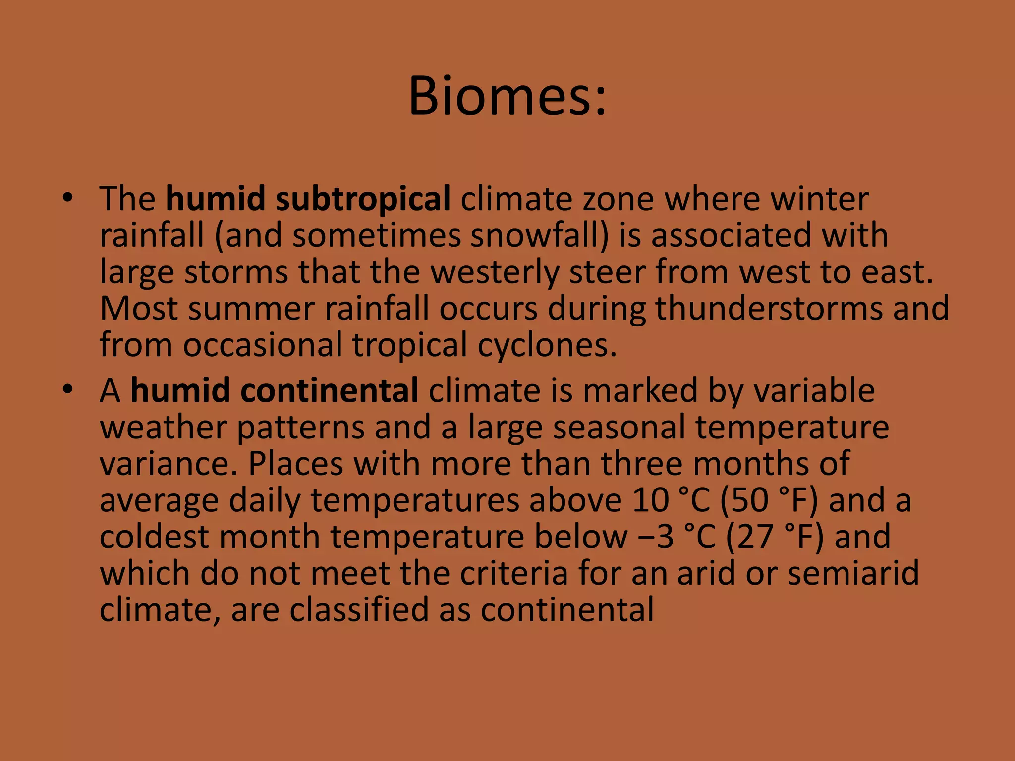 Climate,climate patterns and biomes | PPT