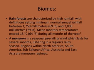 Climate,climate patterns and biomes | PPT