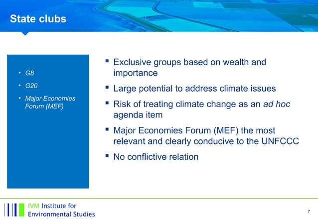 Climate clubs and the UNFCCC Oscar Widerberg | PPS