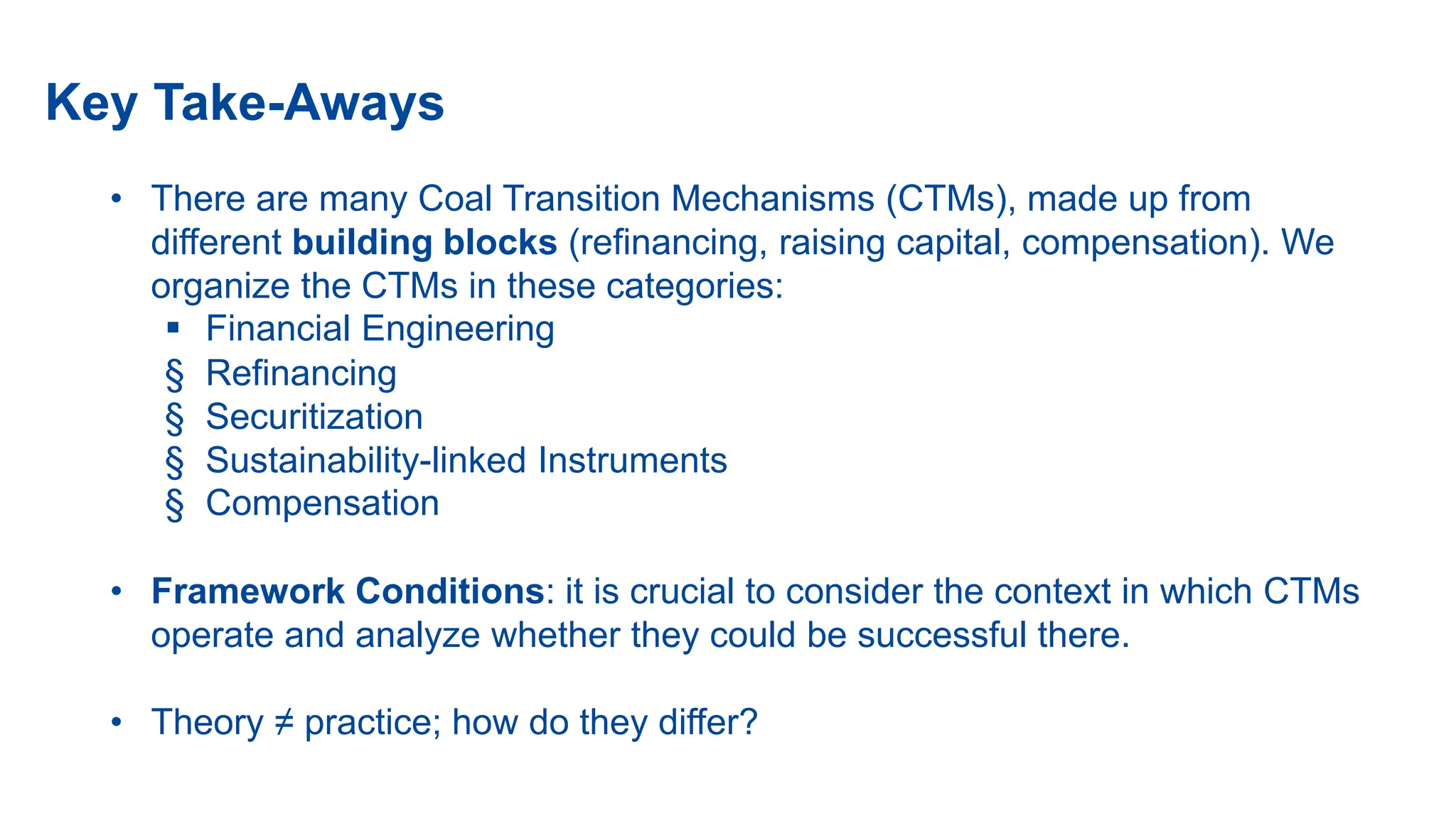Climate & Company: An Overview of Coal Transition Mechanisms | PPTX