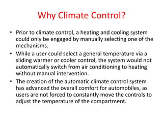 Climate control system in Automotives | PPTX